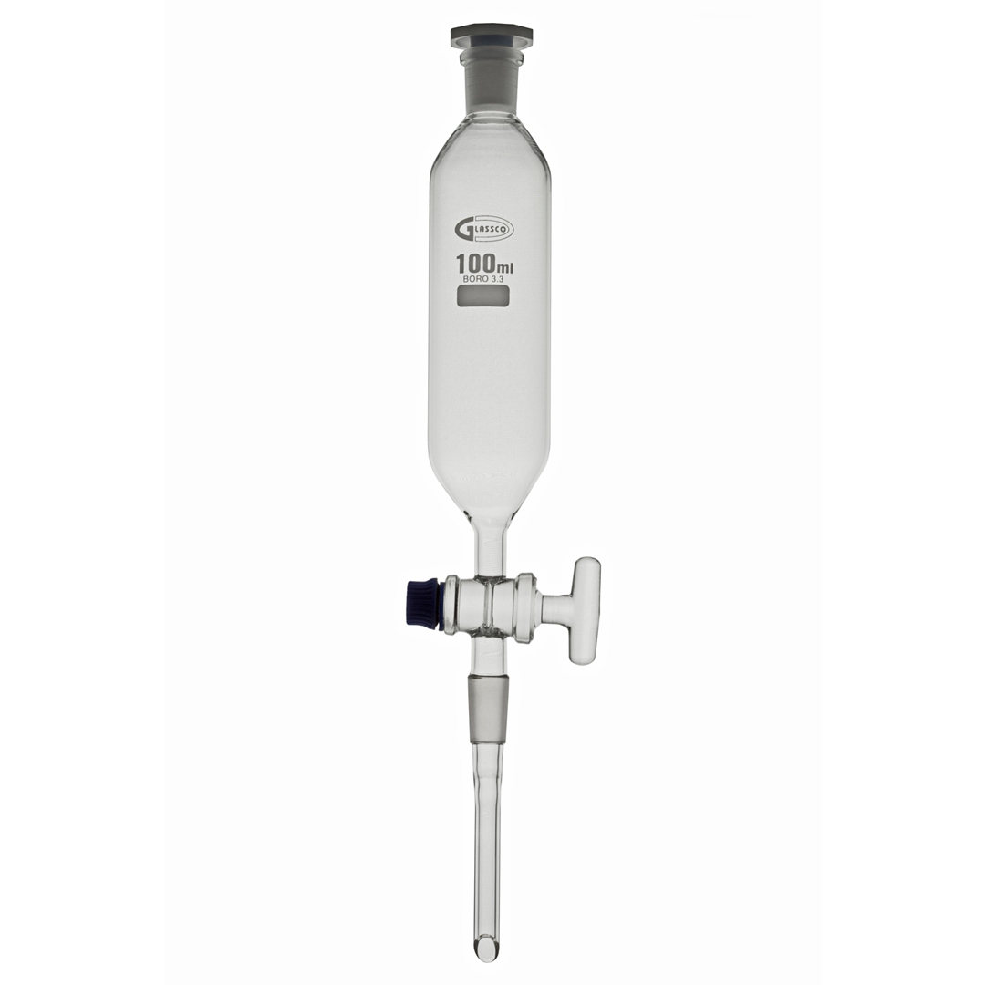 Dropping Funnel, Cylindrical, Glass Stopcock, Borosilicate Glass, 50ml ...